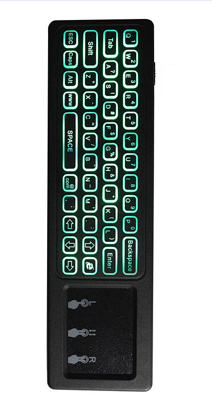 Wireless Keyboard Rechargeable TV Remote Control With RGB Color ...