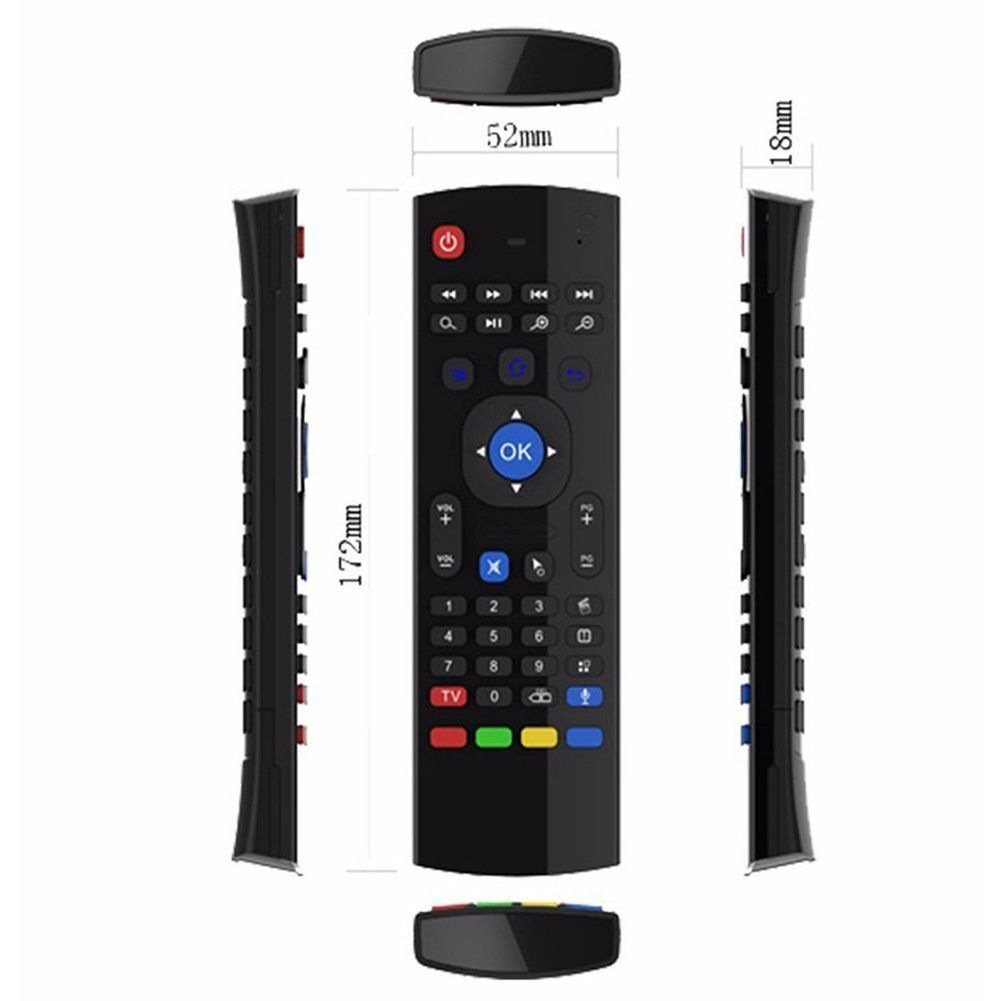 3 IN 1 Keyboard Battery Operated Remote Control With Mic Infrared Learning